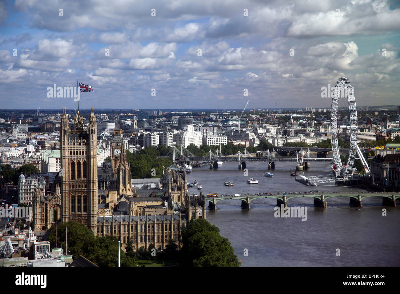 An aerial view of the palace of westminster hi-res stock photography ...