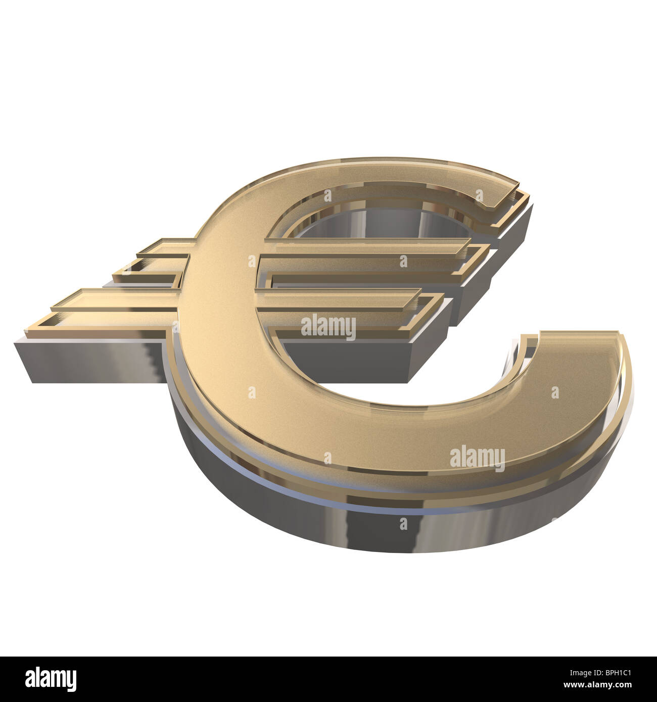 golden EURO isolated on a white background Stock Photo - Alamy