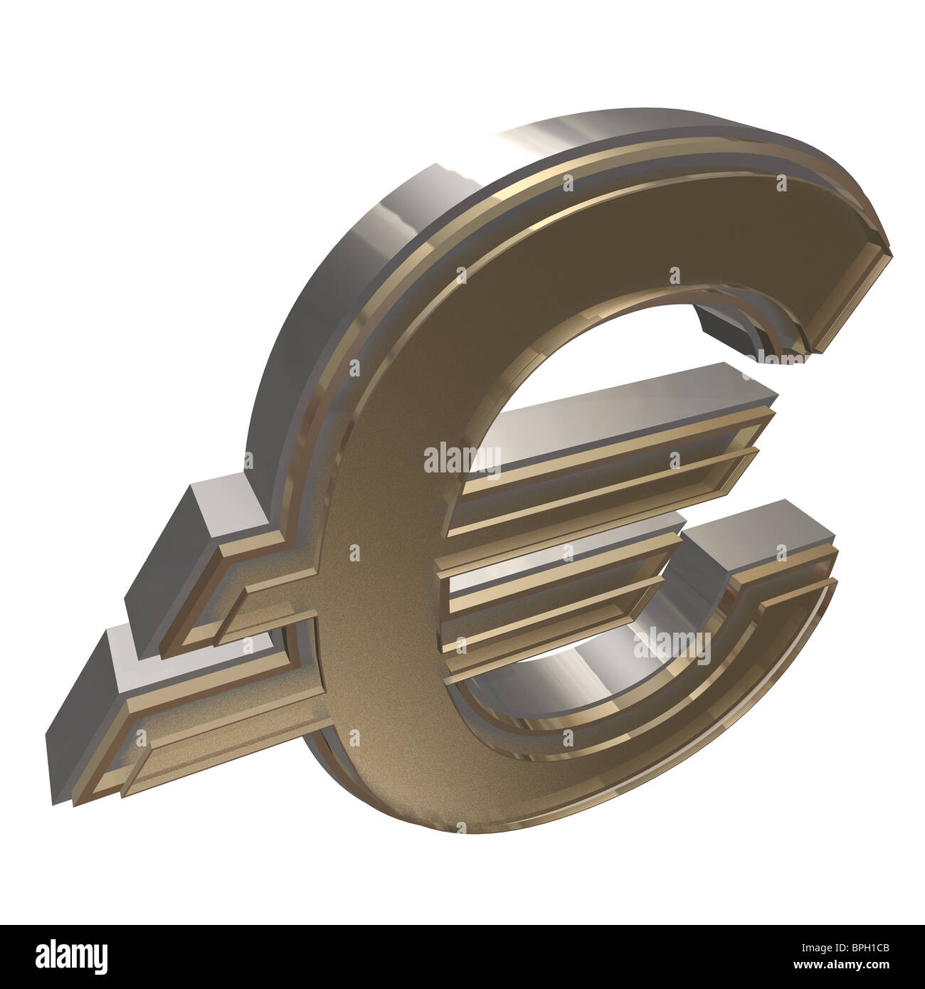 golden EURO isolated on a white background Stock Photo - Alamy