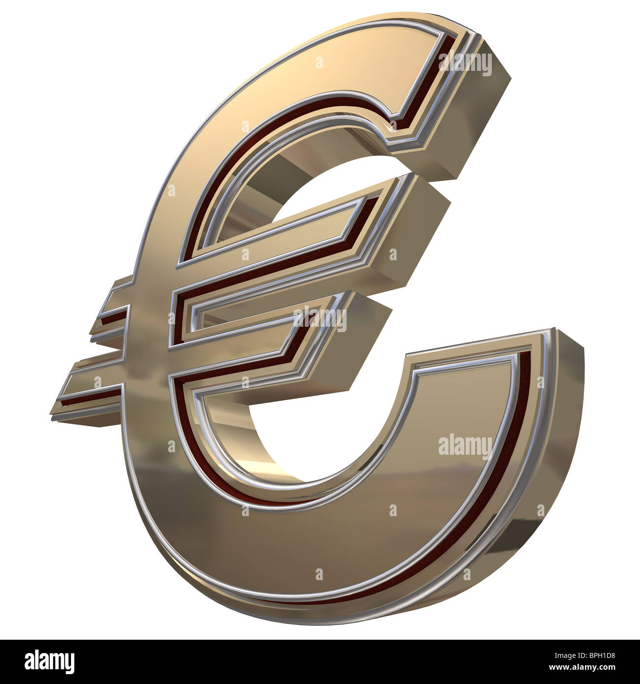 golden EURO isolated on a white background Stock Photo - Alamy