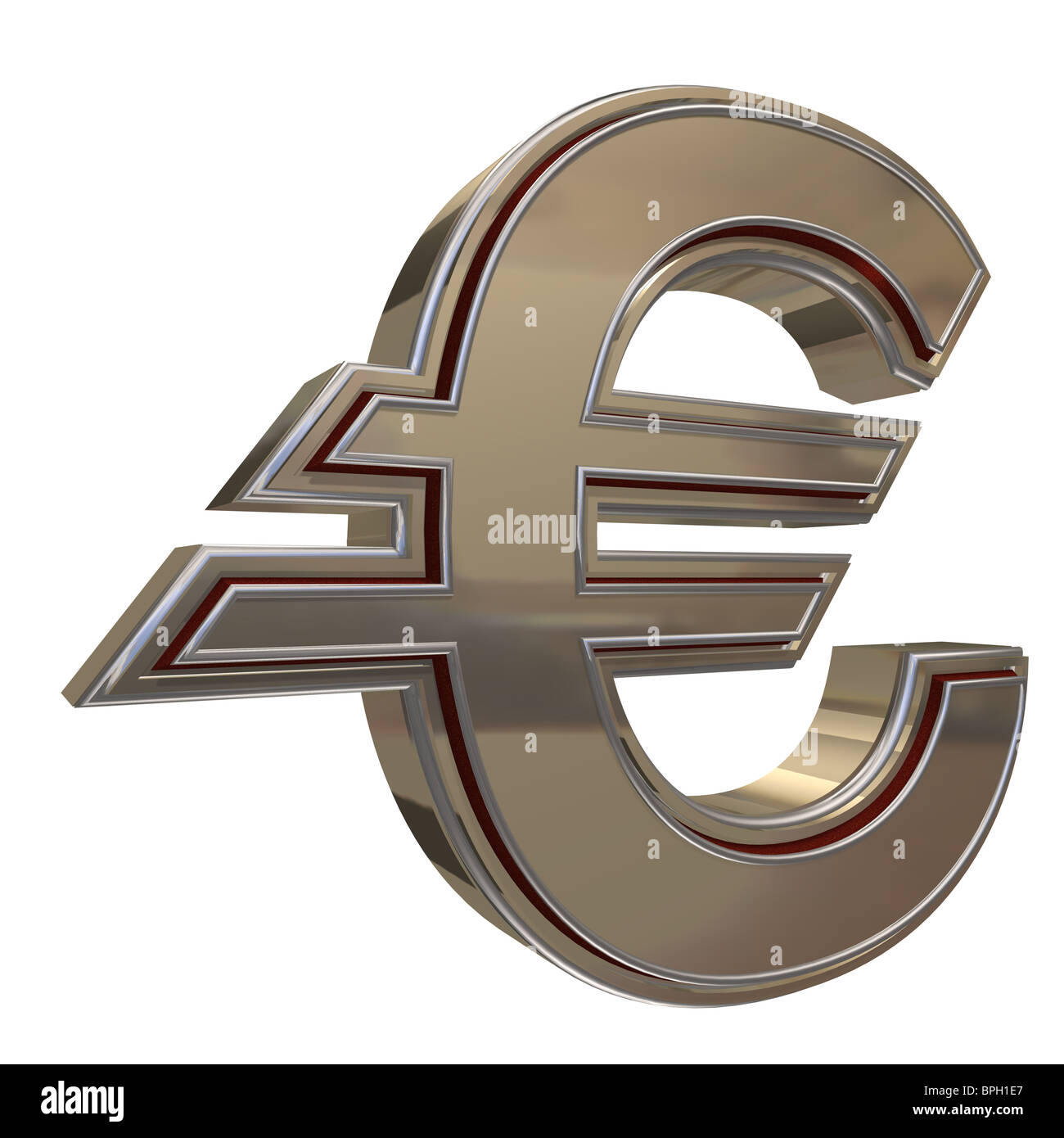 golden EURO isolated on a white background Stock Photo - Alamy