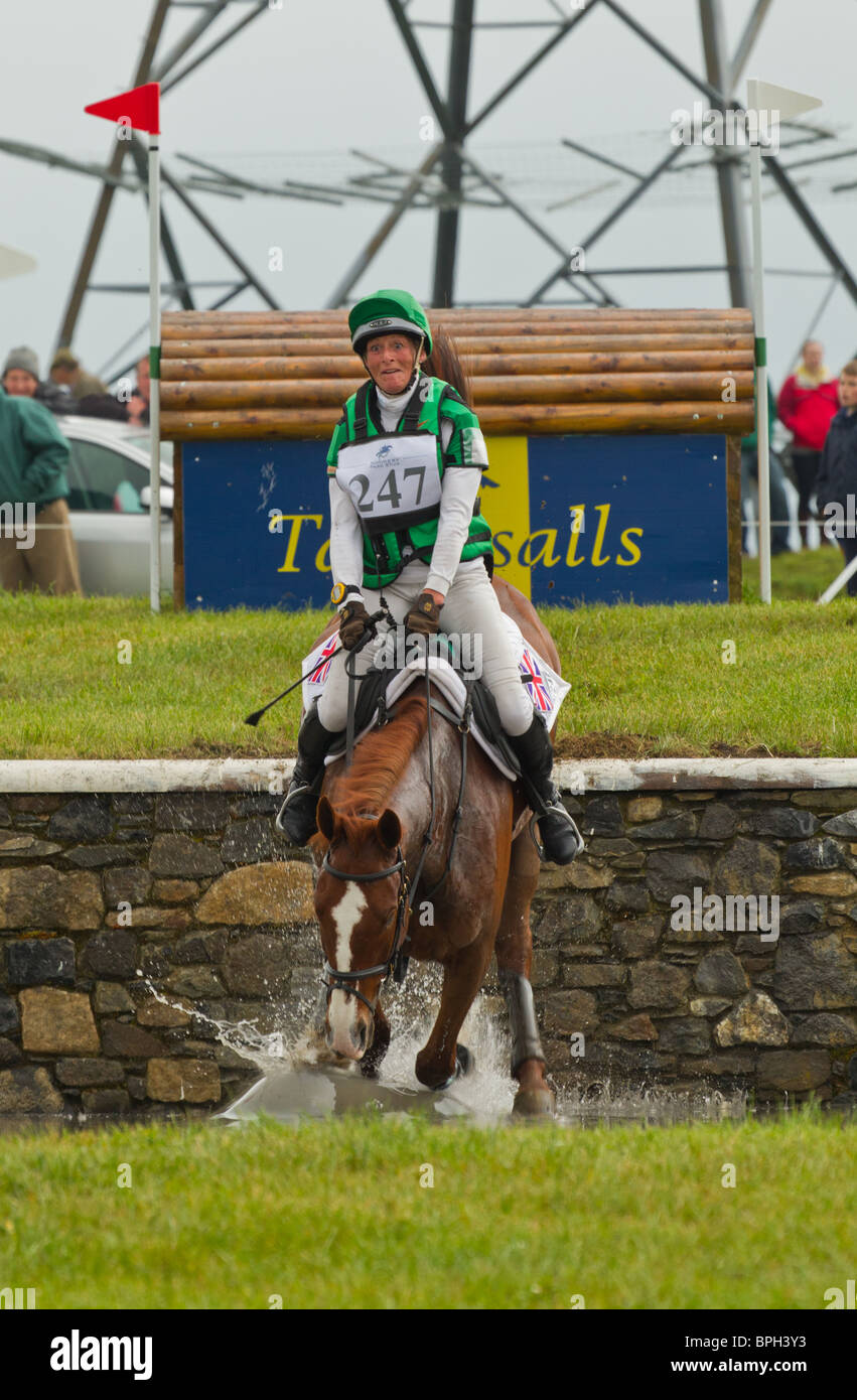 Mary King competing during the cross country phase of the three day ...