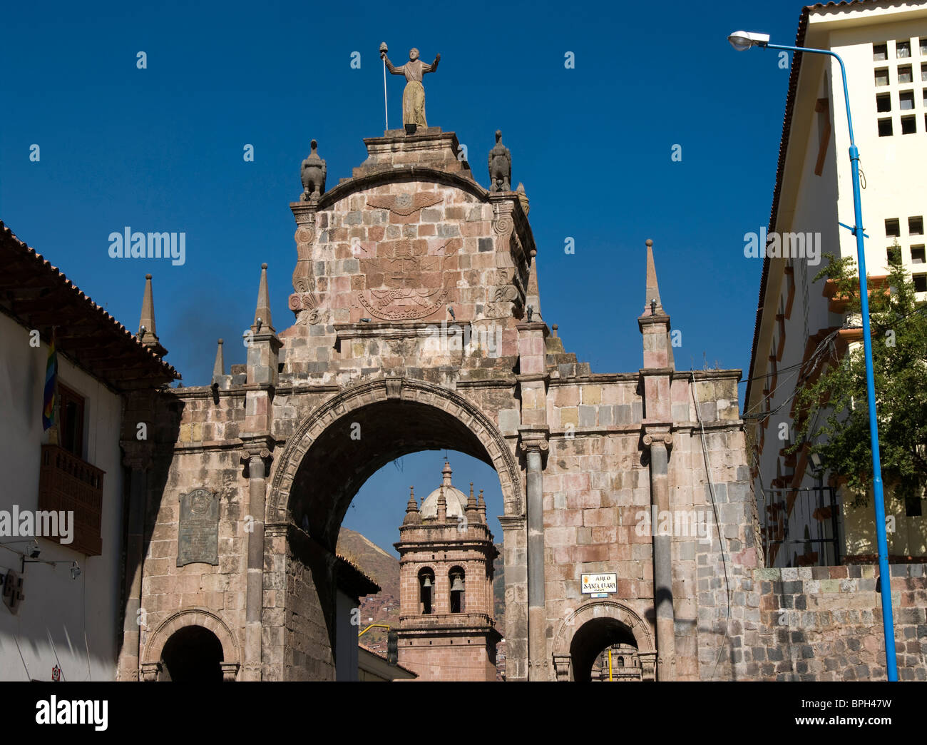 Peru. Cusco. Santa Clara Arch Stock Photo - Alamy