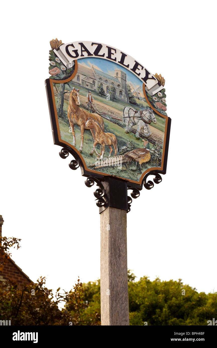 Decorated village signposts hi-res stock photography and images - Alamy