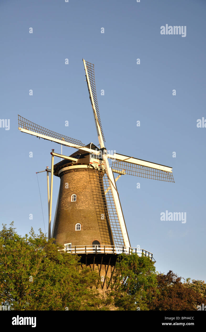 Molen de Valk, windmill museum in Leiden, Netherlands Stock Photo - Alamy