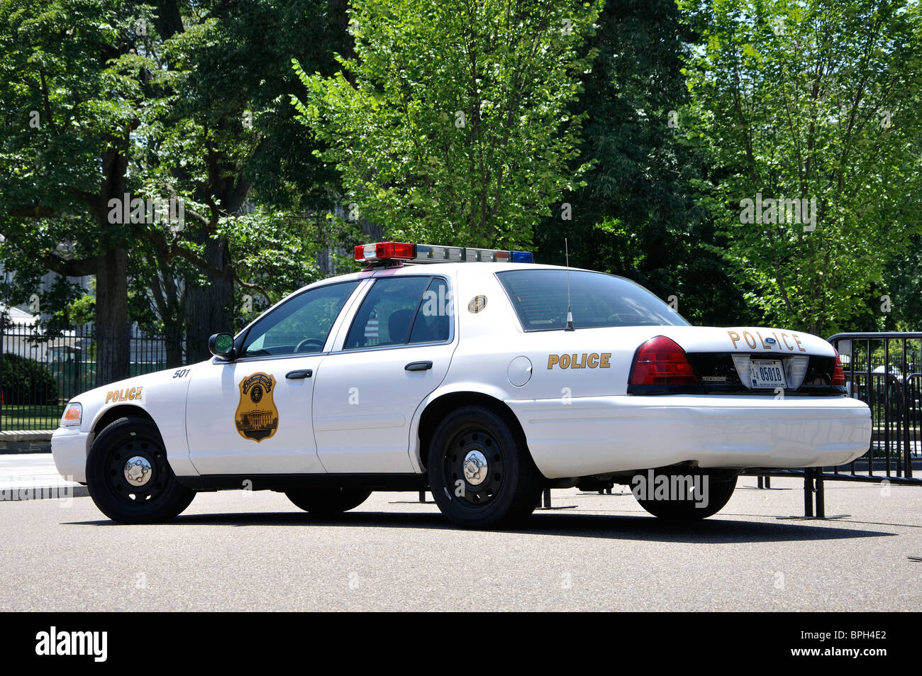Police car at White House, Washington DC, USA Stock Photo - Alamy