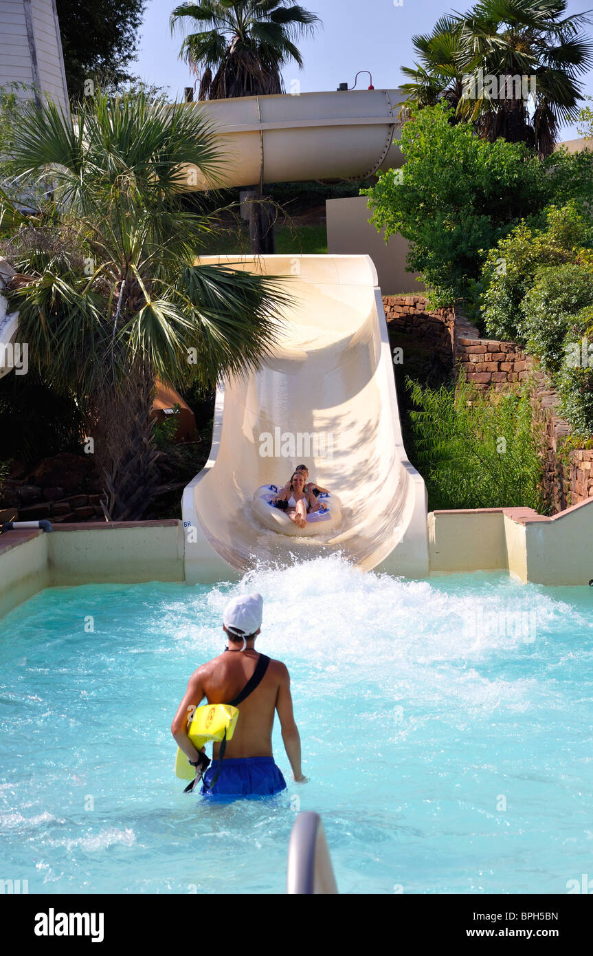 Water slide at Hurricane Harbor waterpark , Six Flags Over Texas ...