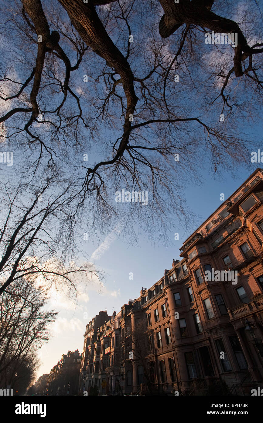 Boston dusk low angle hi-res stock photography and images - Alamy