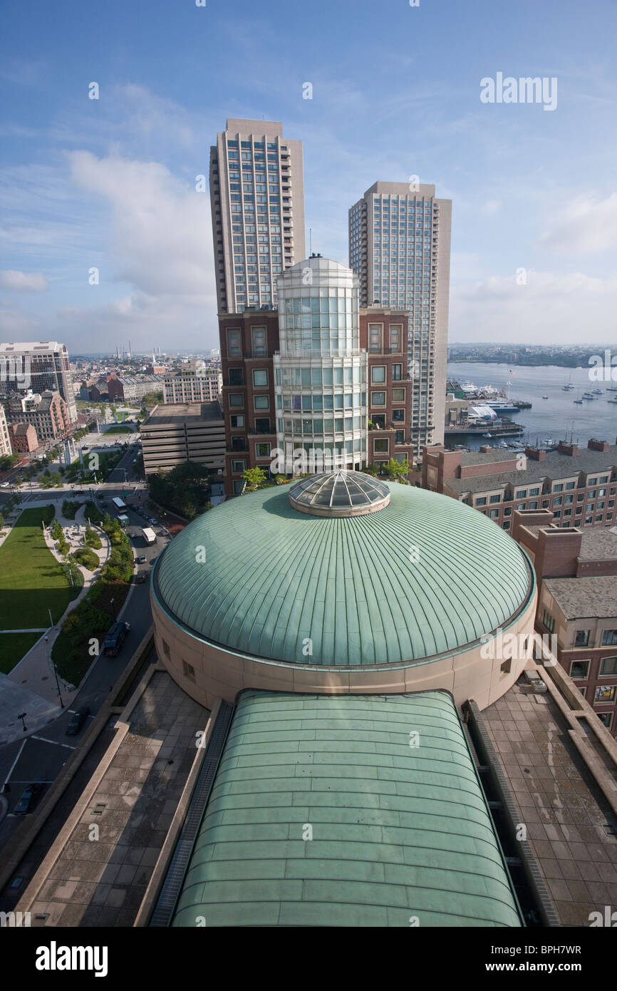 Buildings in a city, Rowes Wharf, Harbor Towers, Boston Harbor, Boston ...