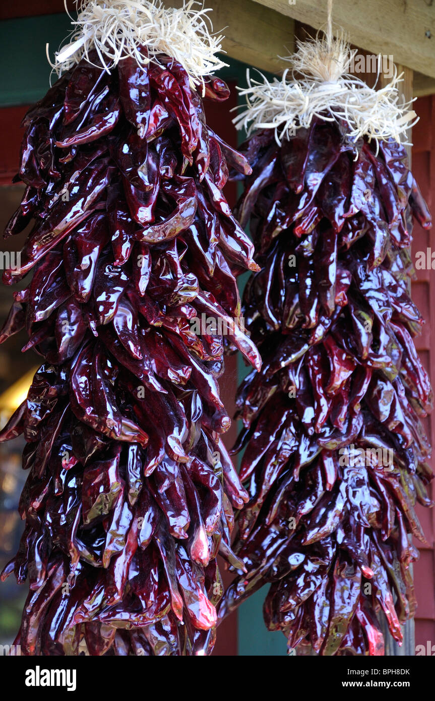 Chili peppers drying in sun Stock Photo - Alamy