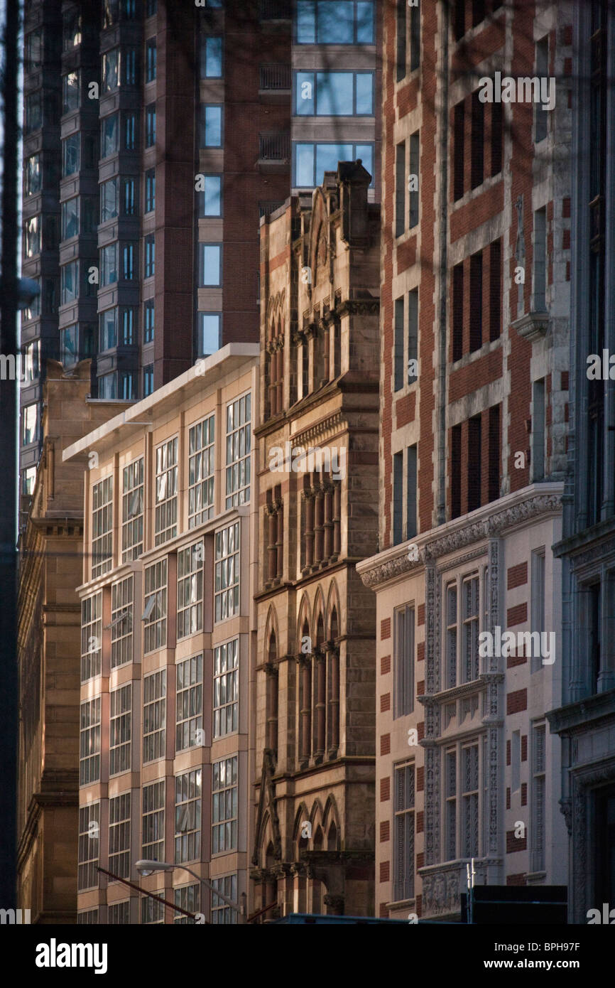 Historic building in a city, Essex Street, Boston, Suffolk County ...