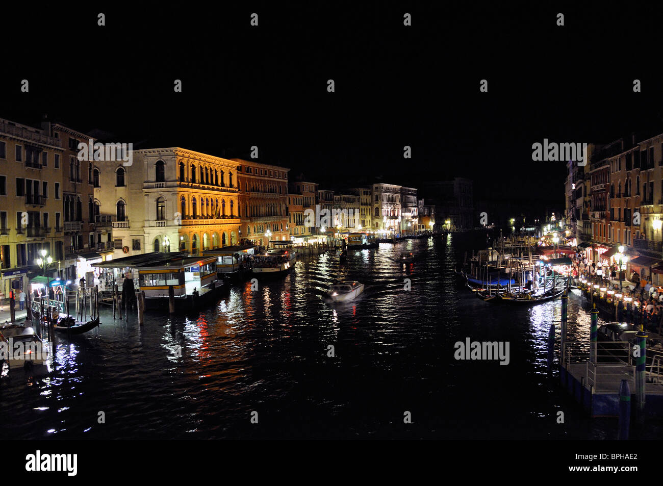 Grand Canal at night, Venice, Italy Stock Photo - Alamy