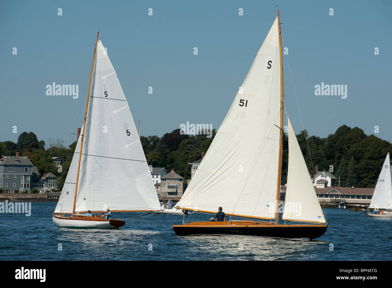 small boat sailing Stock Photo - Alamy