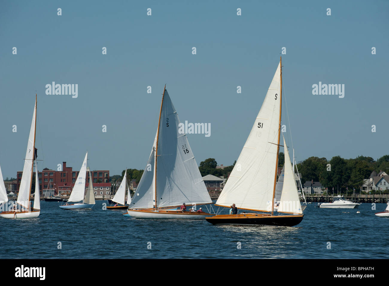 small boat sailing Stock Photo - Alamy