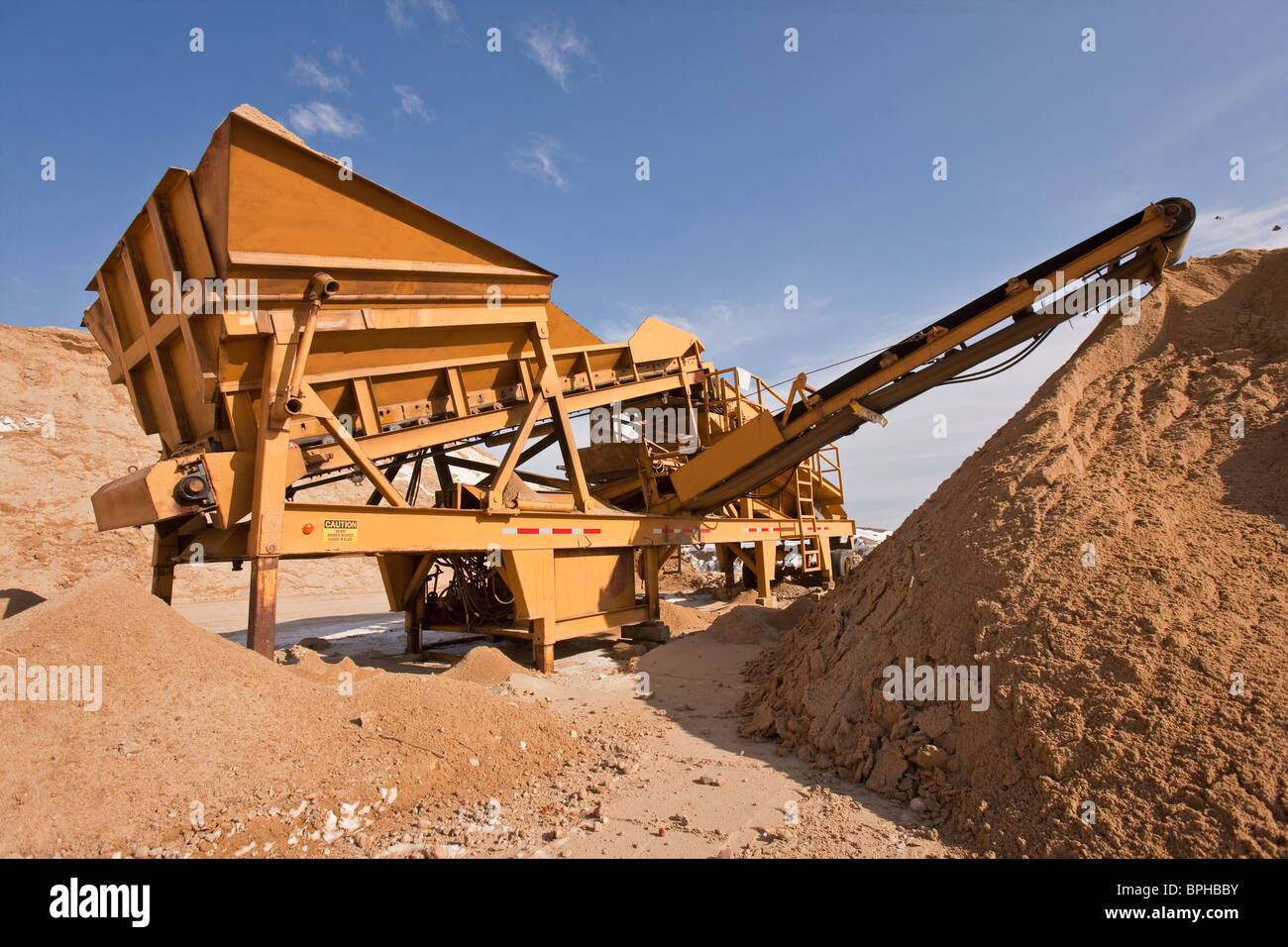 Separator for crushed stones and sand at a construction site, Plymouth ...