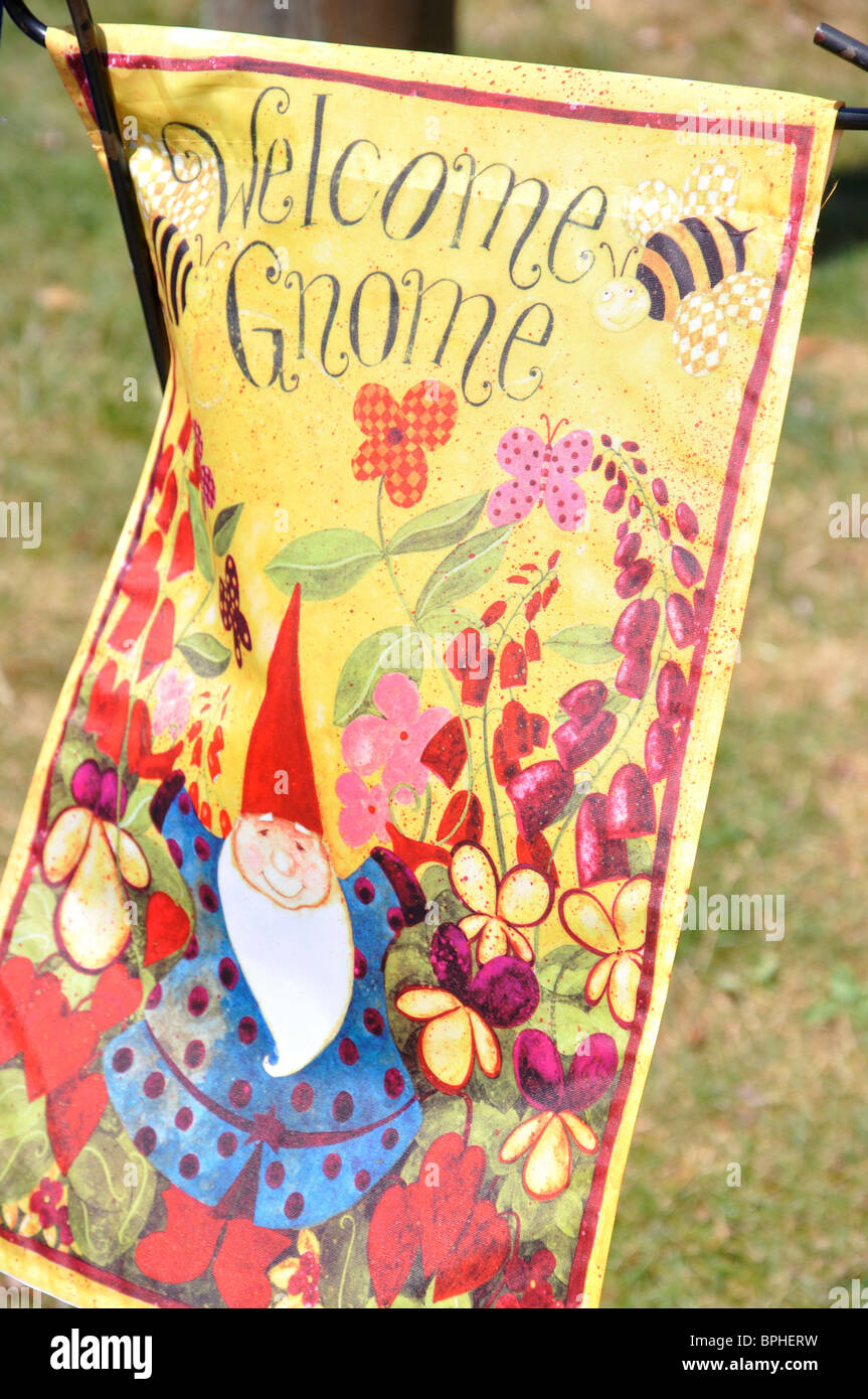 Gnome theme Welcome flag Stock Photo - Alamy