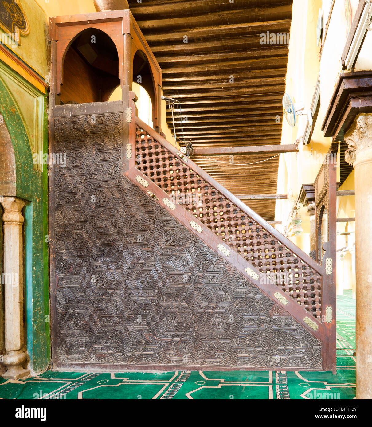 minbar, dated 1155, of the Jami‘ al-‘Amri, Qus, Egypt Stock Photo - Alamy