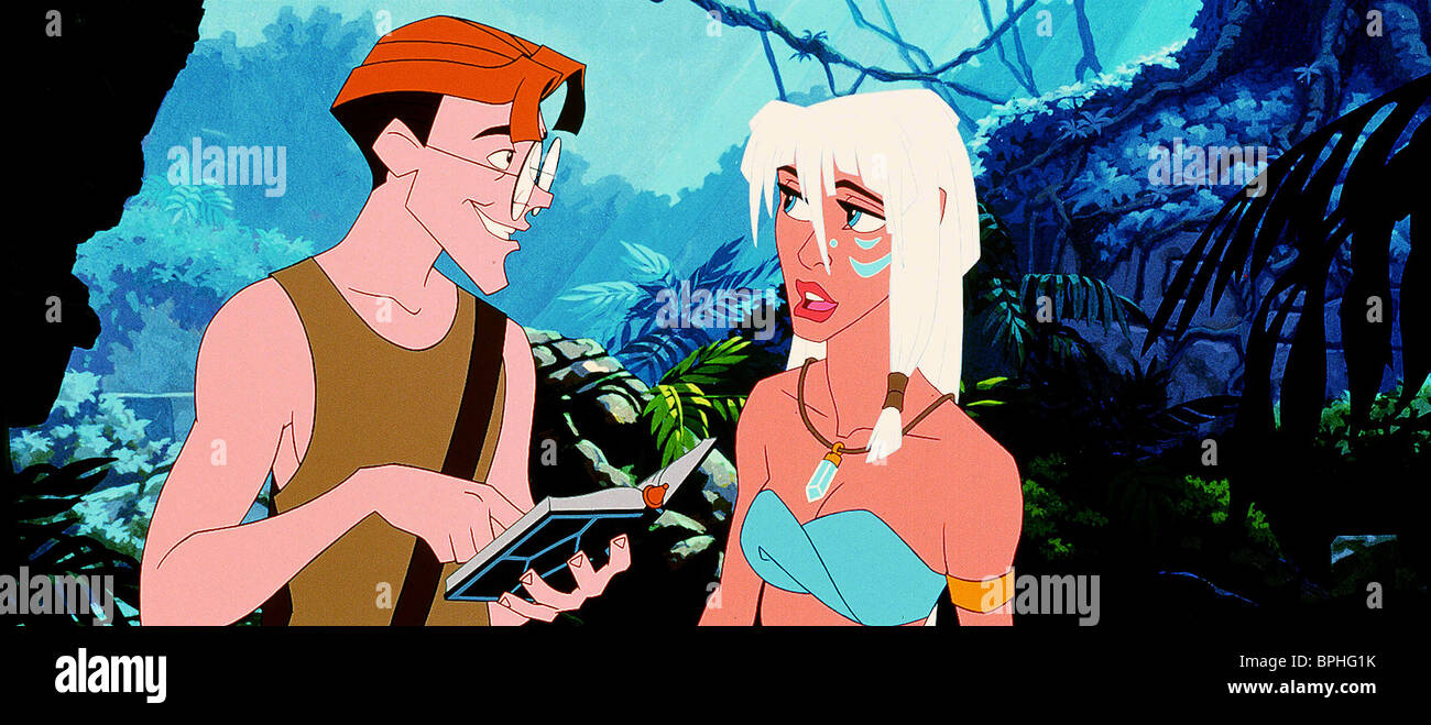 MILO THATCH & PRINCESS KIDA ATLANTIS: THE LOST EMPIRE (2001 Stock Photo ...