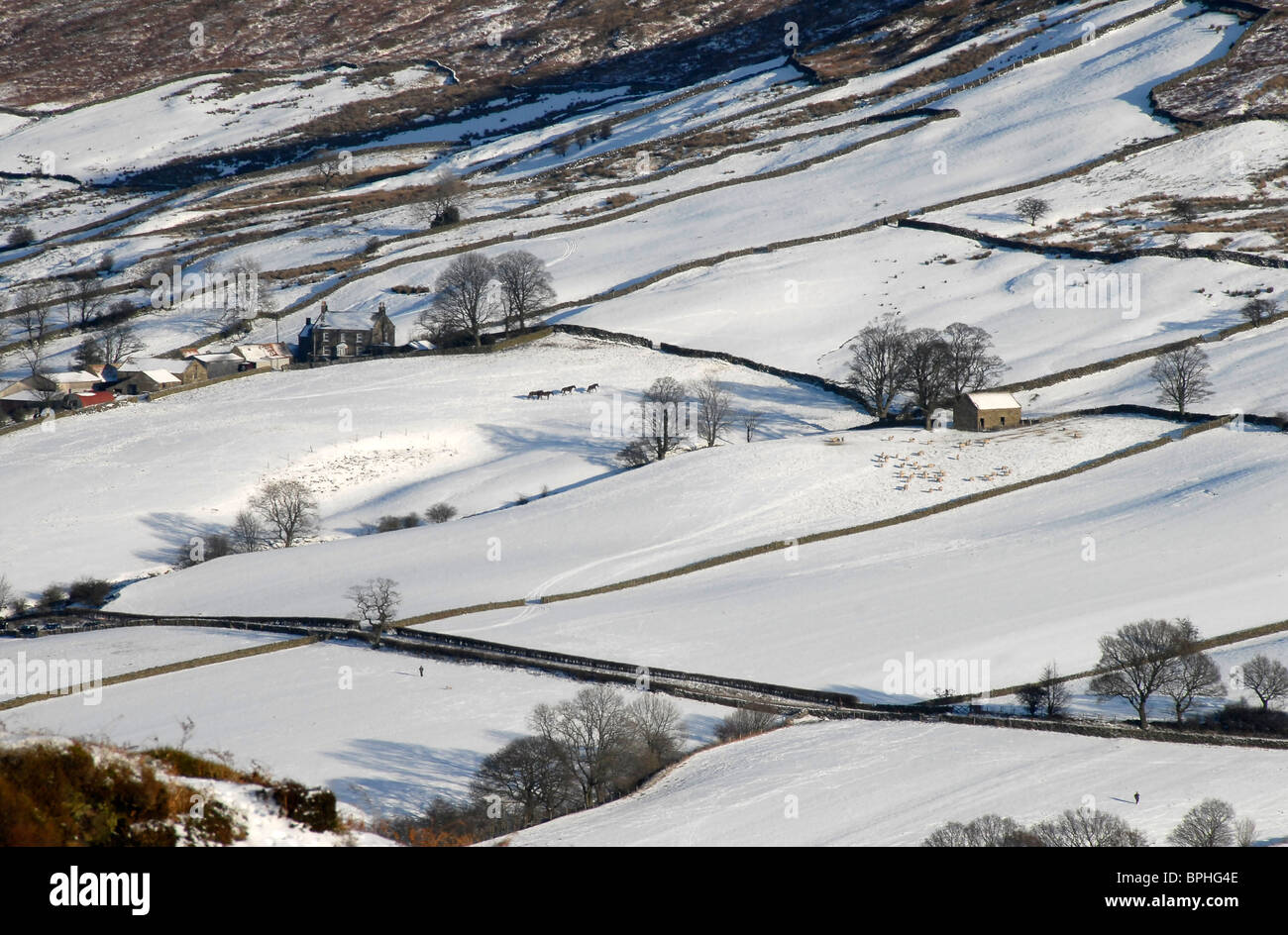 Winter landscape : Snow on North York Moors Stock Photo - Alamy