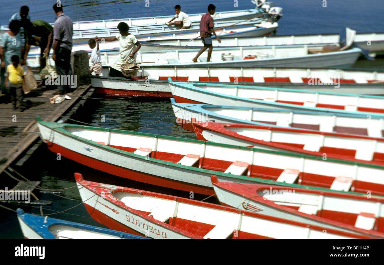 Longboats on the Wainibokasi river, Fiji Stock Photo - Alamy