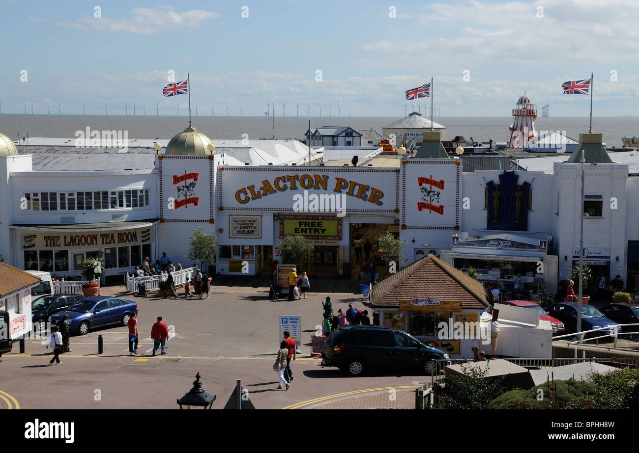 Clacton Pier entrance at Clacton on Sea Essex England An East Anglia ...