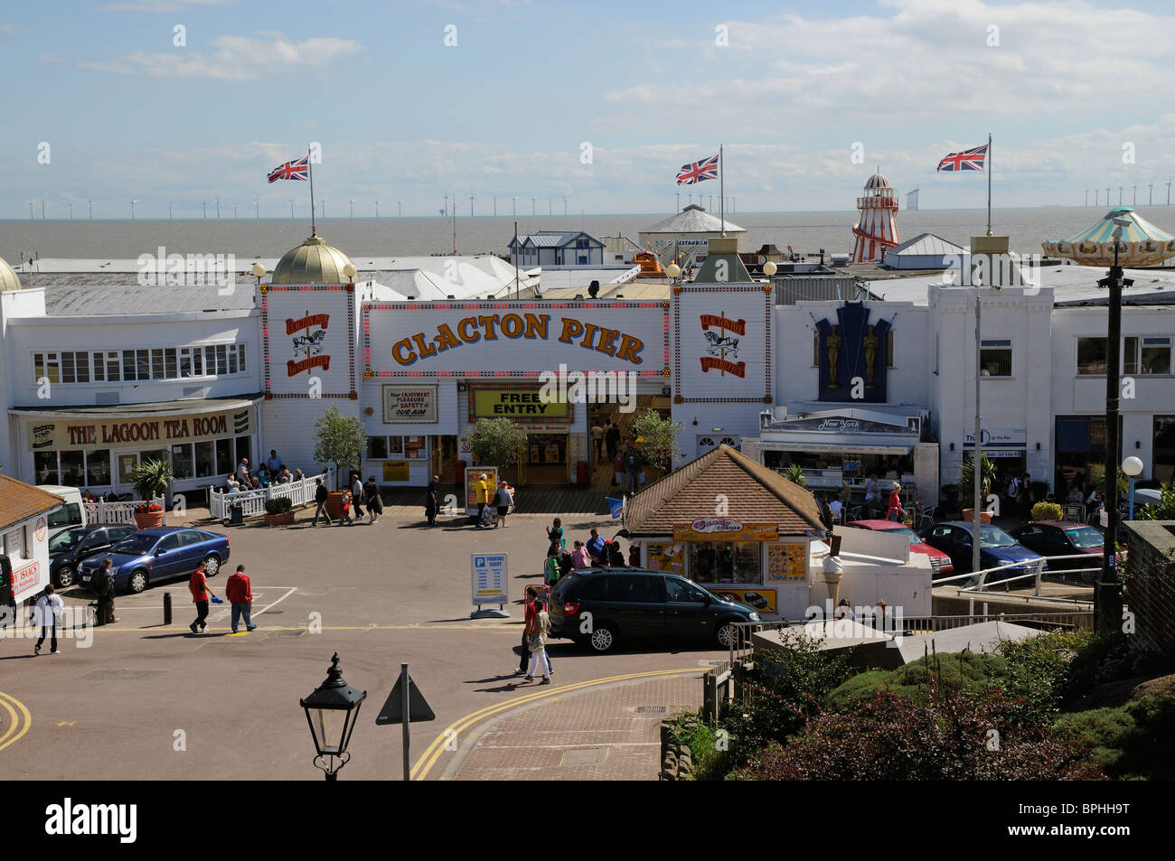 Clacton Pier entrance at Clacton on Sea Essex England An East Anglia ...