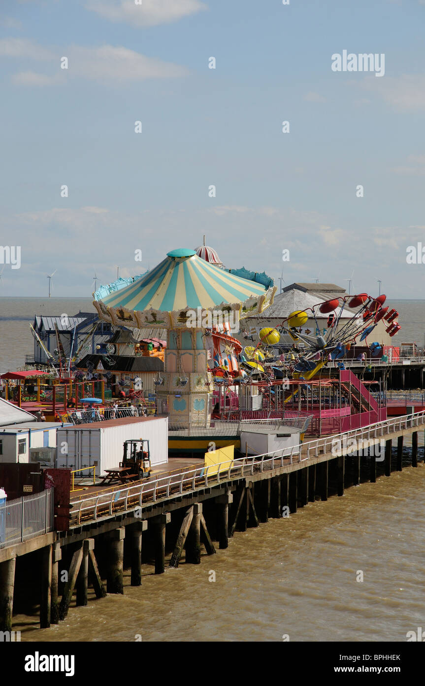 Clacton Pier funfair rides at Clacton on Sea Essex England An East ...