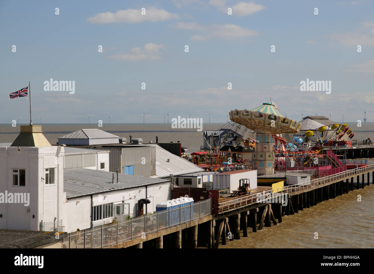 Clacton Pier funfair rides at Clacton on Sea Essex England An East ...