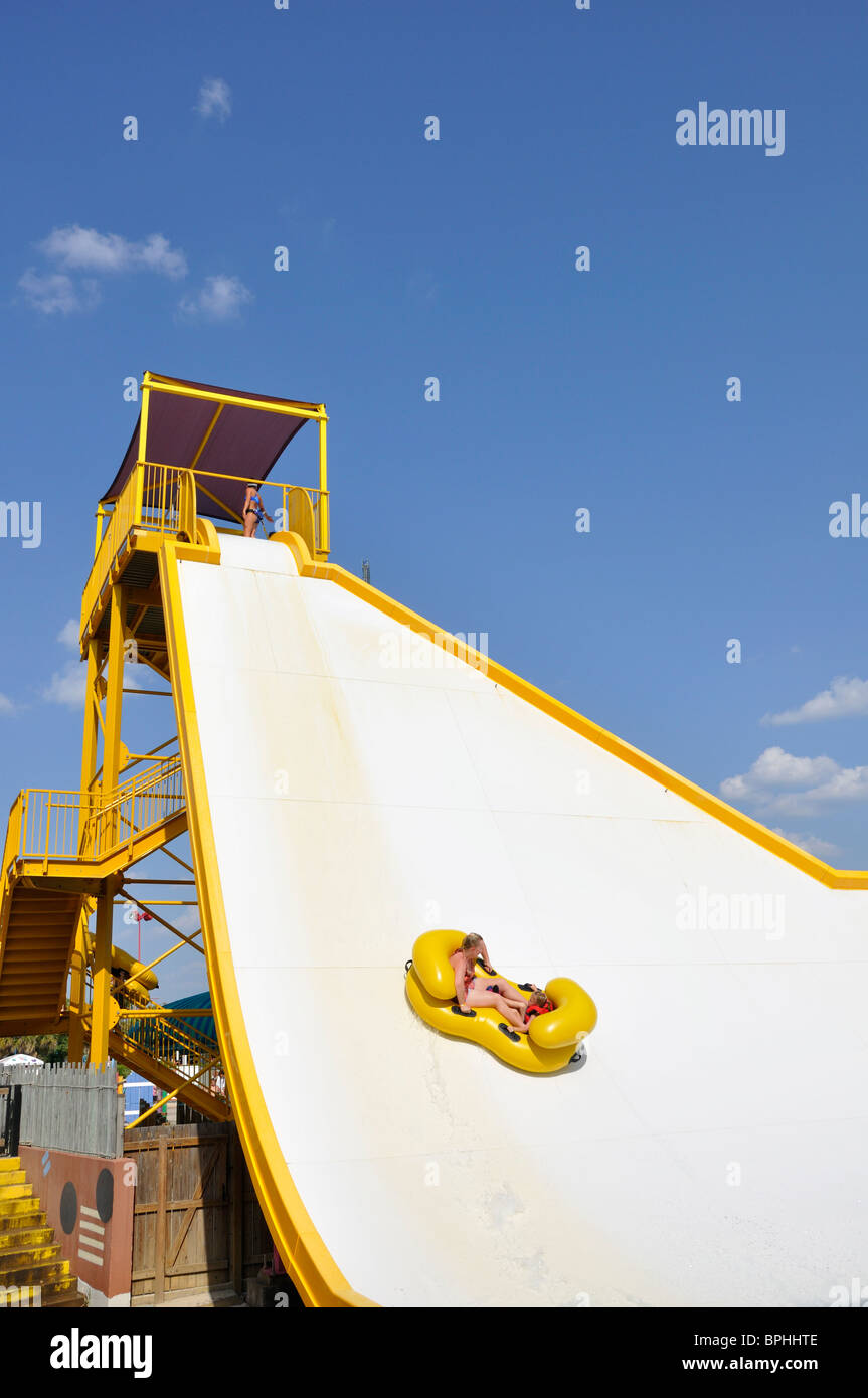 Water slide at Hurricane Harbor waterpark , Six Flags Over Texas ...