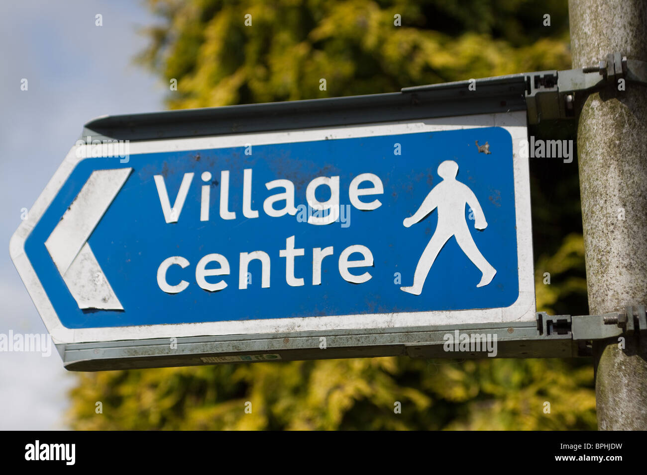 Village Centre sign Stock Photo - Alamy