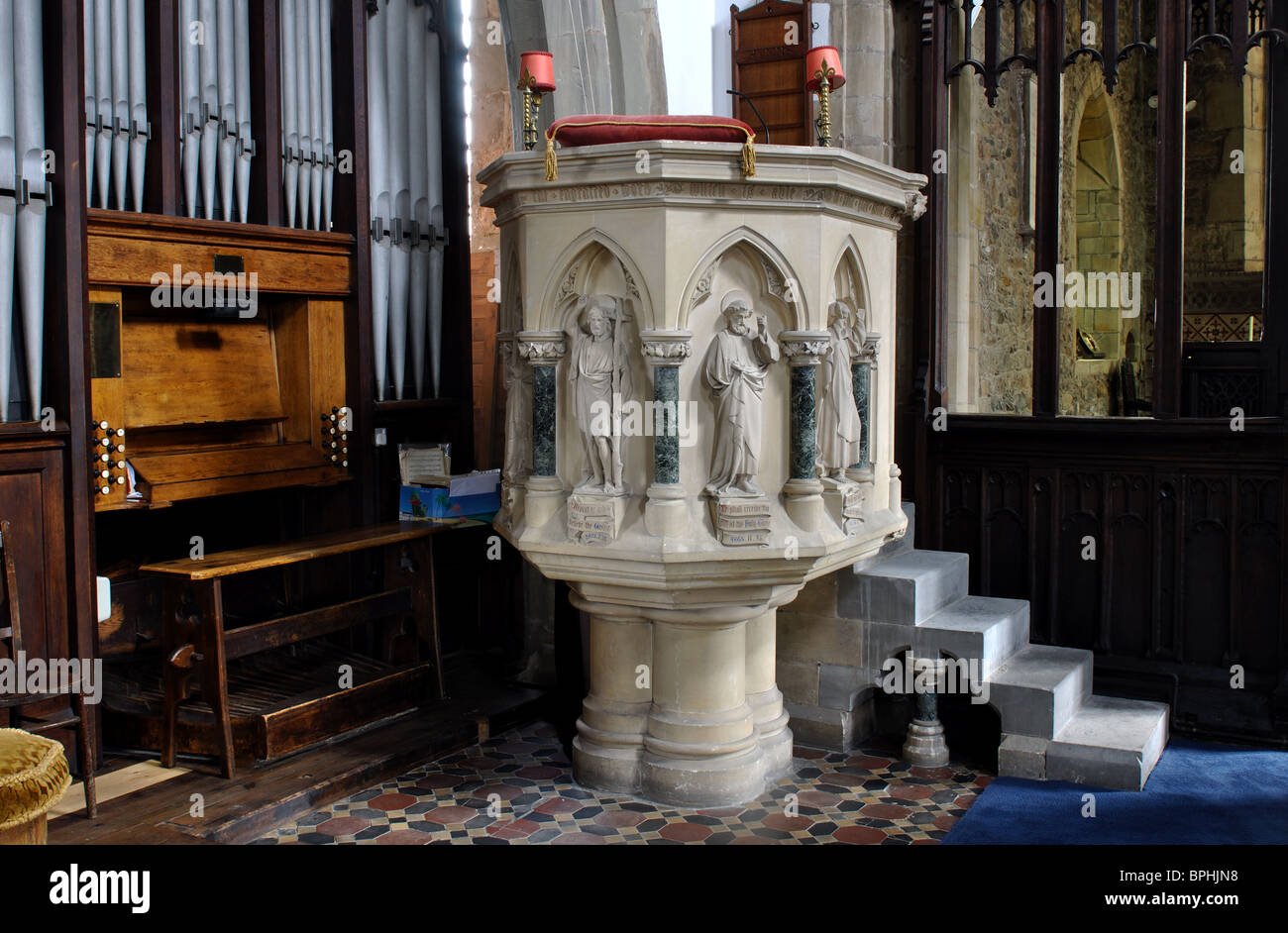 The pulpit, St. John the Baptist Church, Belton, Leicestershire ...