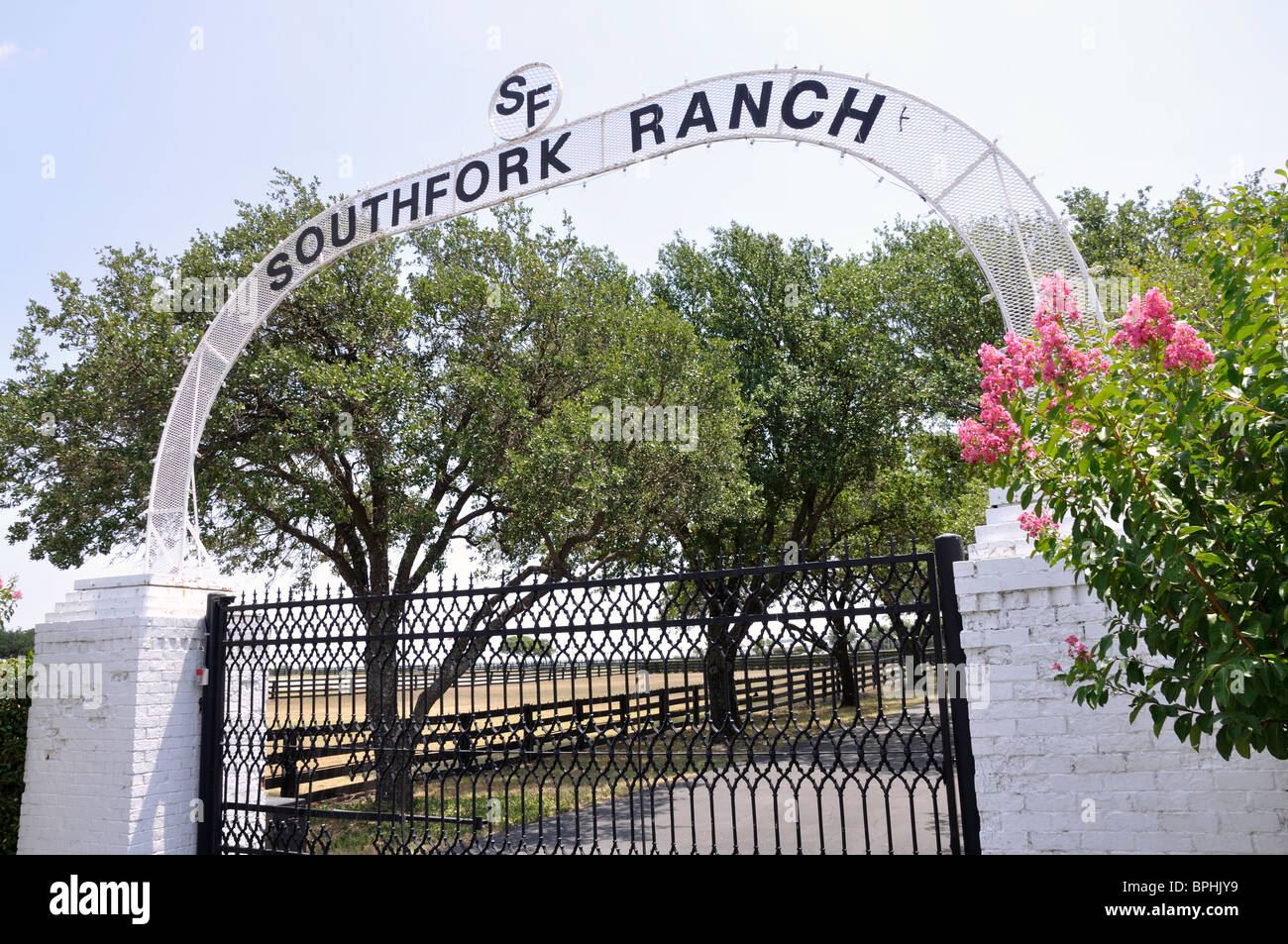 Dallas texas gate tv soap series famous popular hi-res stock ...