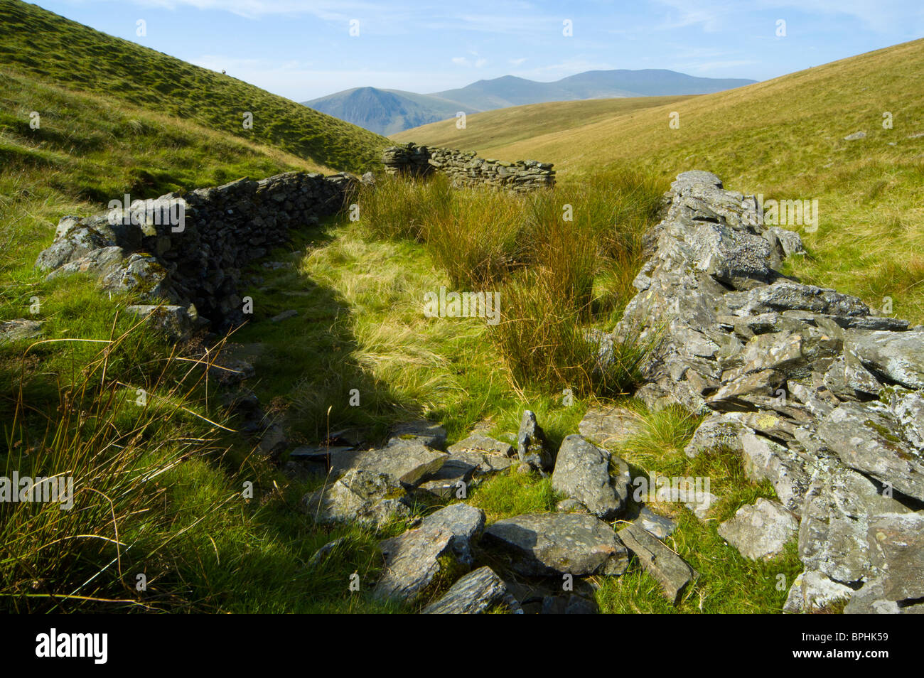 Lonscale Fell from the upper reaches of Roughten Gill on Blencathra ...