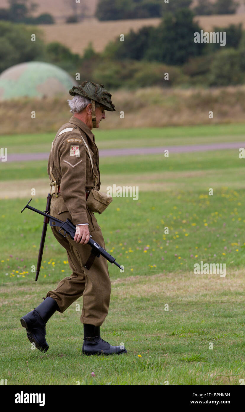 Actor playing Corporal Jones from Dad's Army. Shoreham airshow, West ...