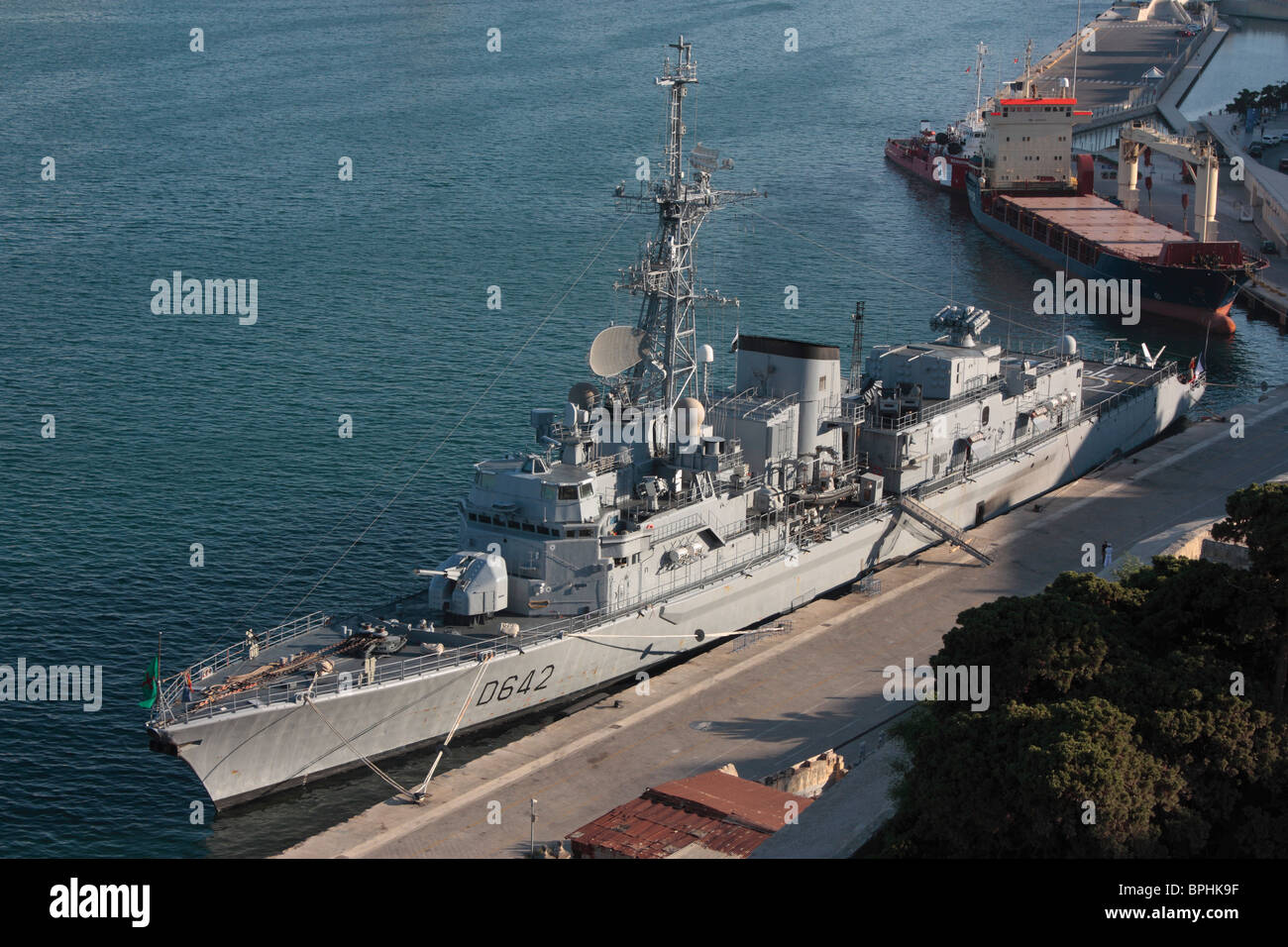 The French Navy frigate Montcalm in Malta's Grand Harbour Stock Photo ...