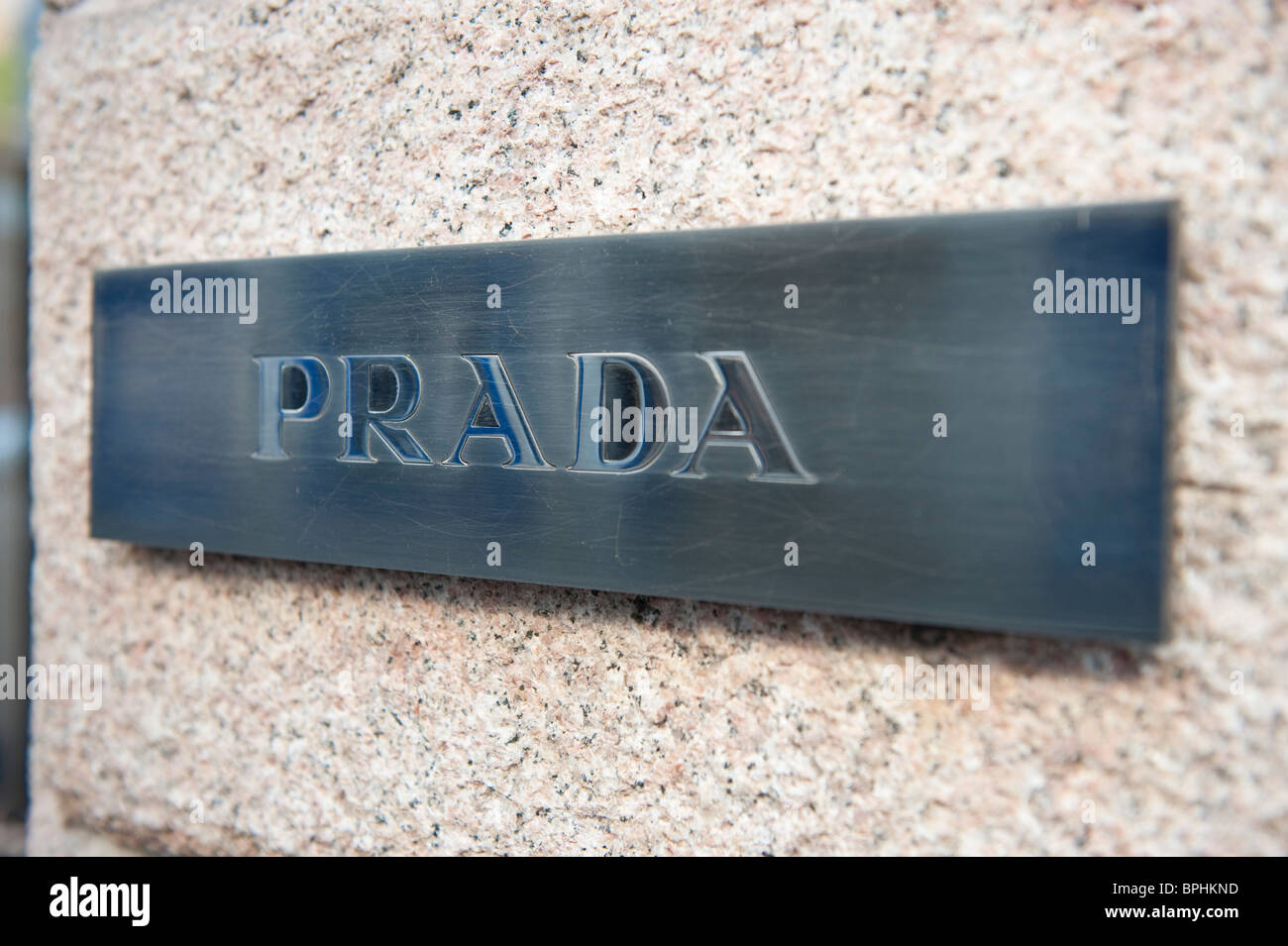 Prada wall logo Stock Photo - Alamy