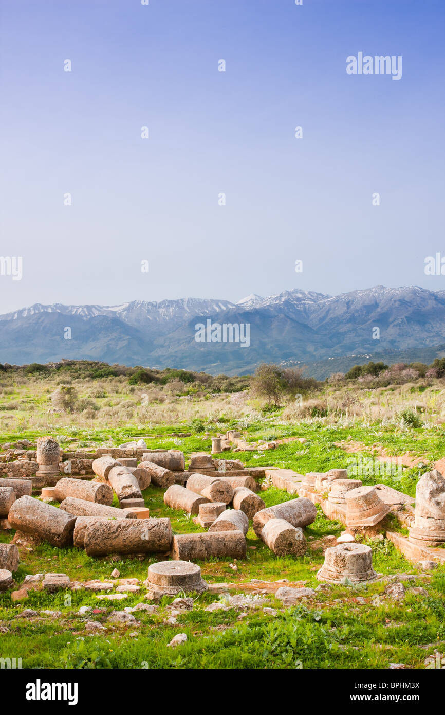 House with peristyle yard, period of Roman domination at Ancient Aptera ...