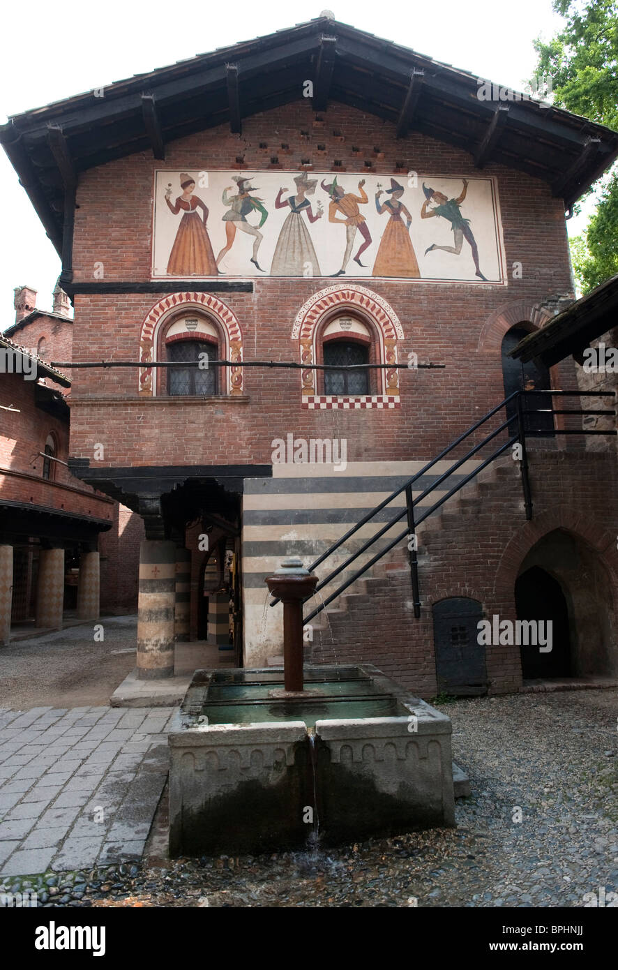 The Medieval Hamlet at the Valentino Park, Turin, Italy Stock Photo - Alamy