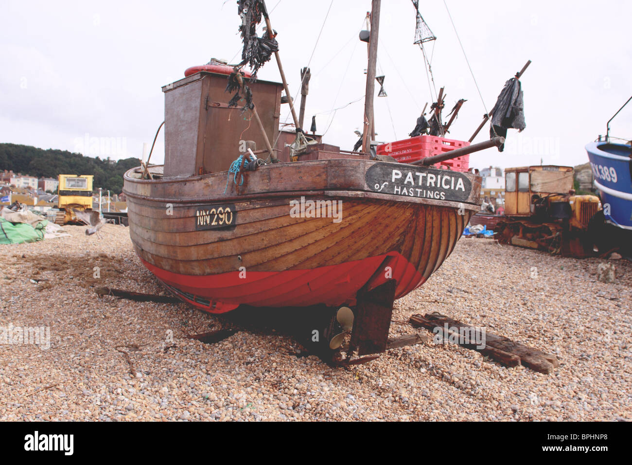 Hastings Fishing Boat, the Patricia, of Hastings Stock Photo - Alamy