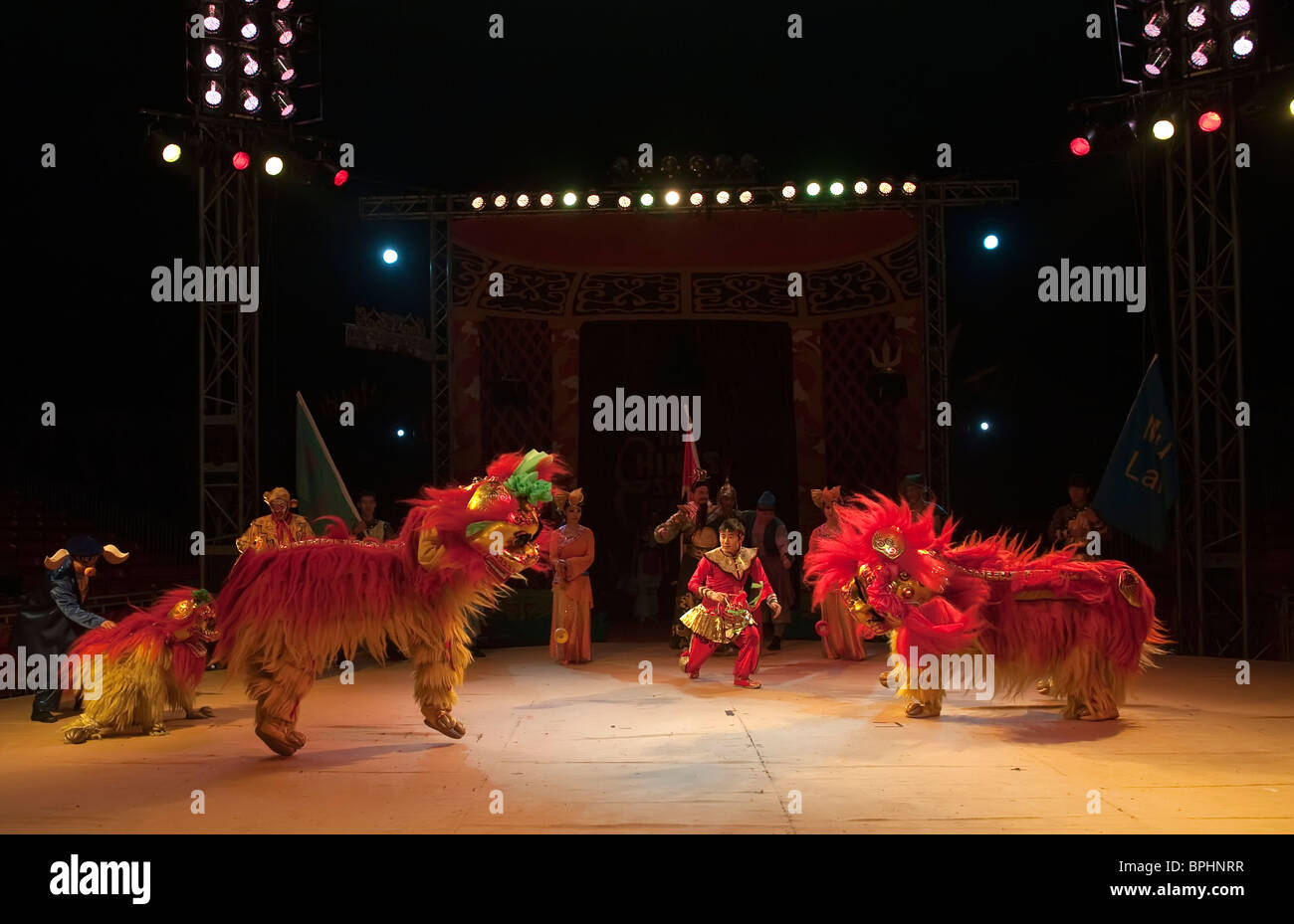 The Chinese state Circus during rehearsal in London Uk Stock Photo - Alamy