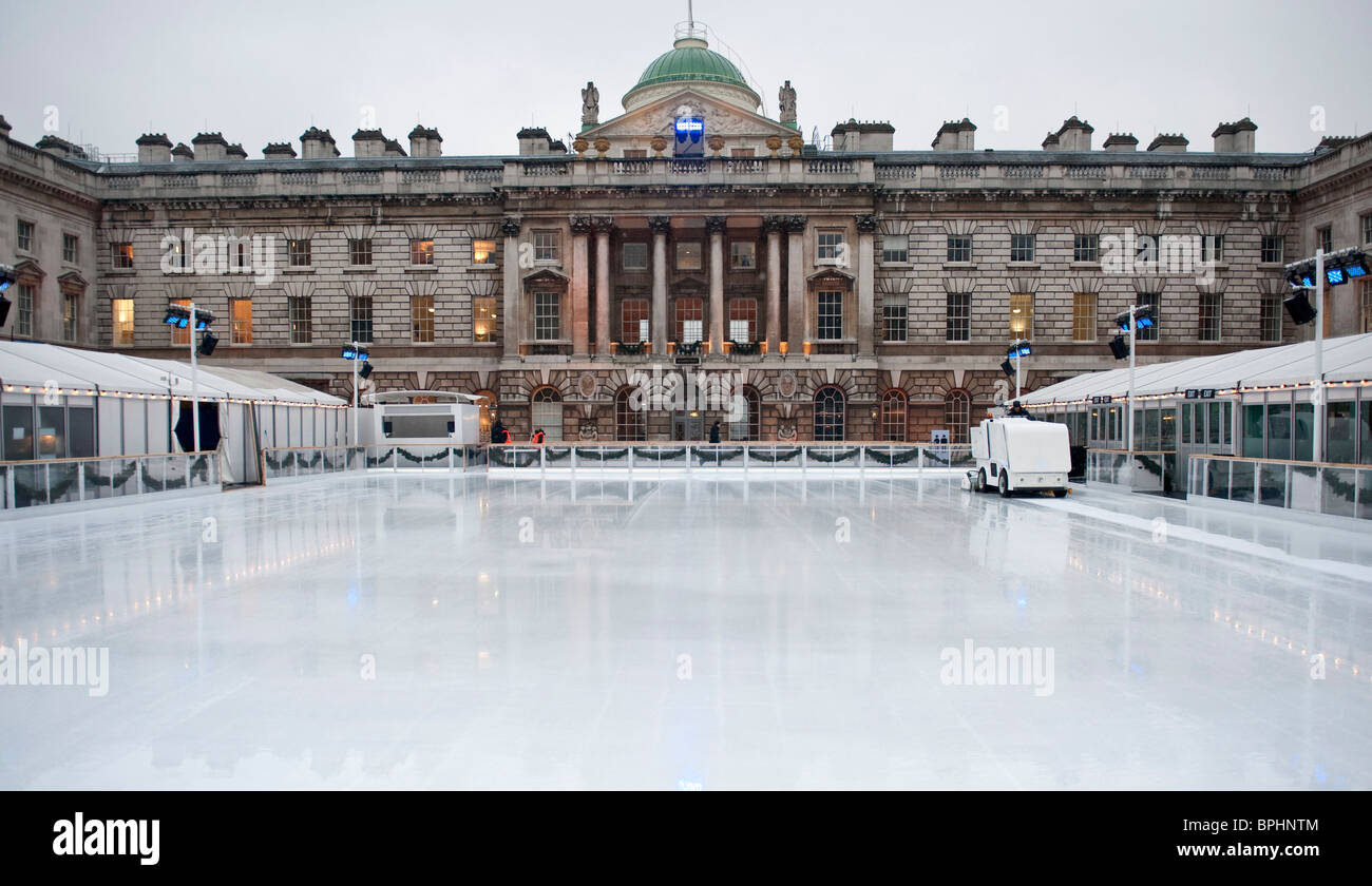 The ice rink at Somerset House London UK Stock Photo - Alamy