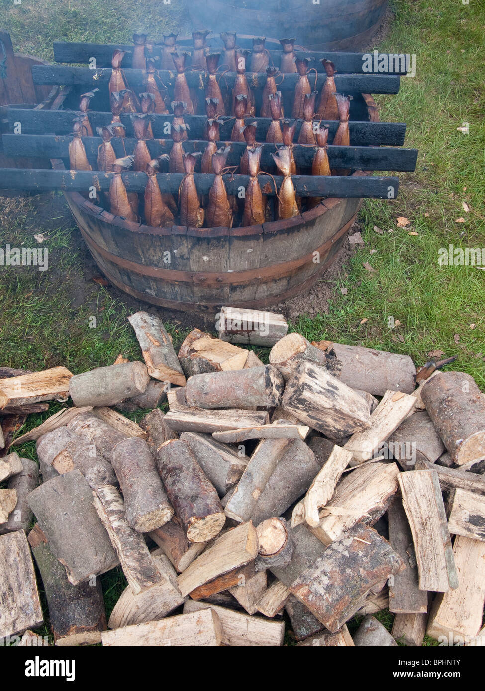 Cooking Arbroath Smokies in the Tradional Manner Stock Photo - Alamy