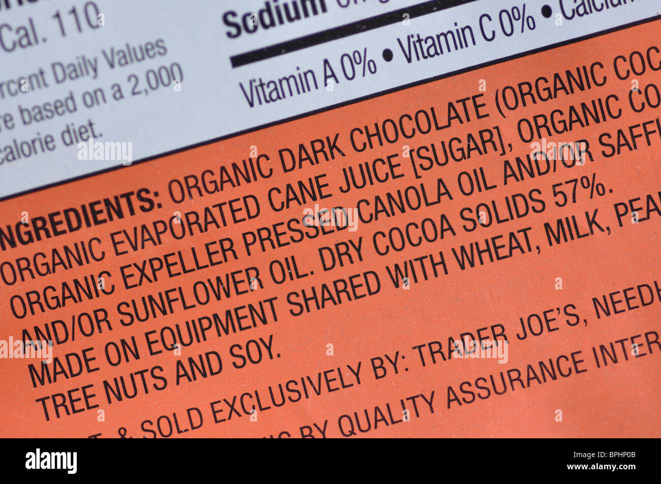 Ingredients ingredient list chocolate packaged food nutrition ...