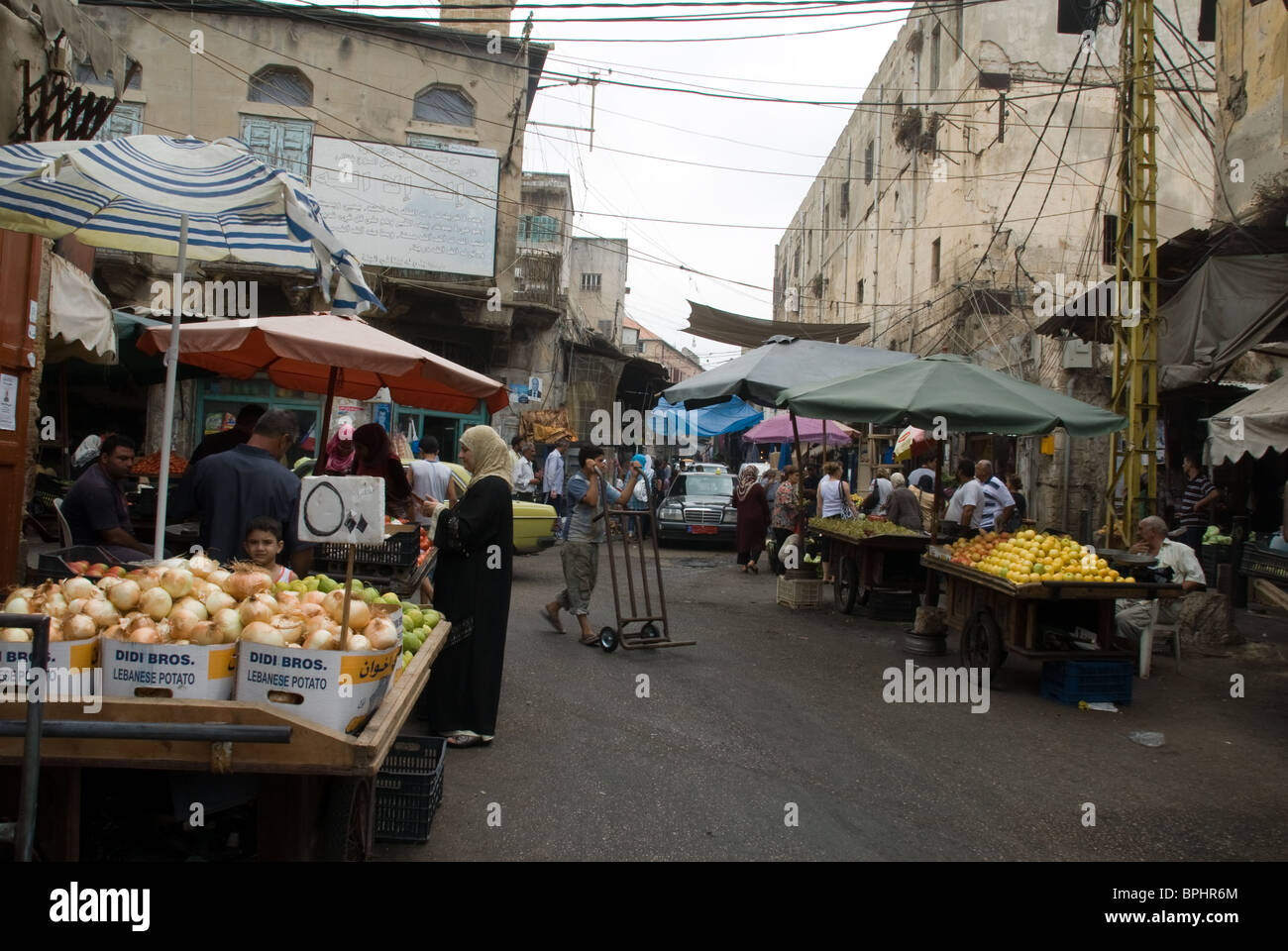 public market of sidon city south Beirut Lebanon Stock Photo - Alamy