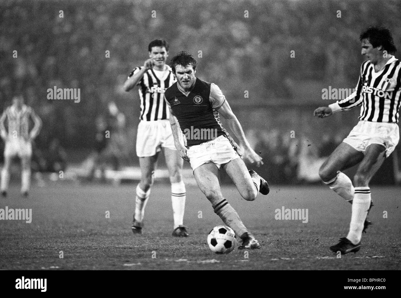 Juventus v Aston Villa 16th March 1983 Peter Withe and Gaetano Scirea ...