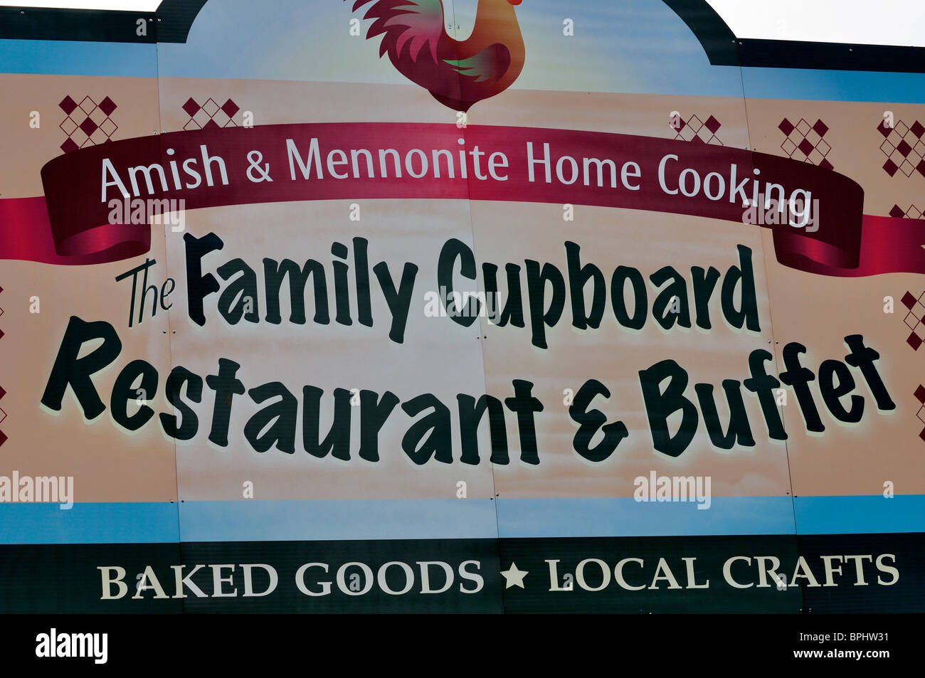 Family Cupboard restaurant and gift shop sign, Bird in Hand, Amish ...