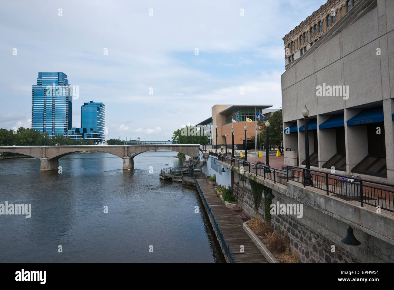 Gerald R. Ford Museum at Grand Rapids Michigan view from behind a ...