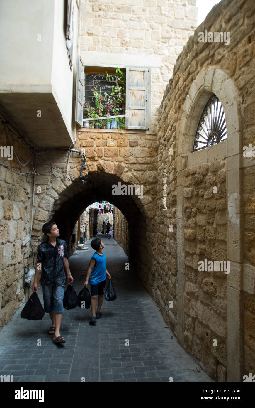 Ramadan time at old souk of Sidon city south Beirut Lebanon Stock Photo ...