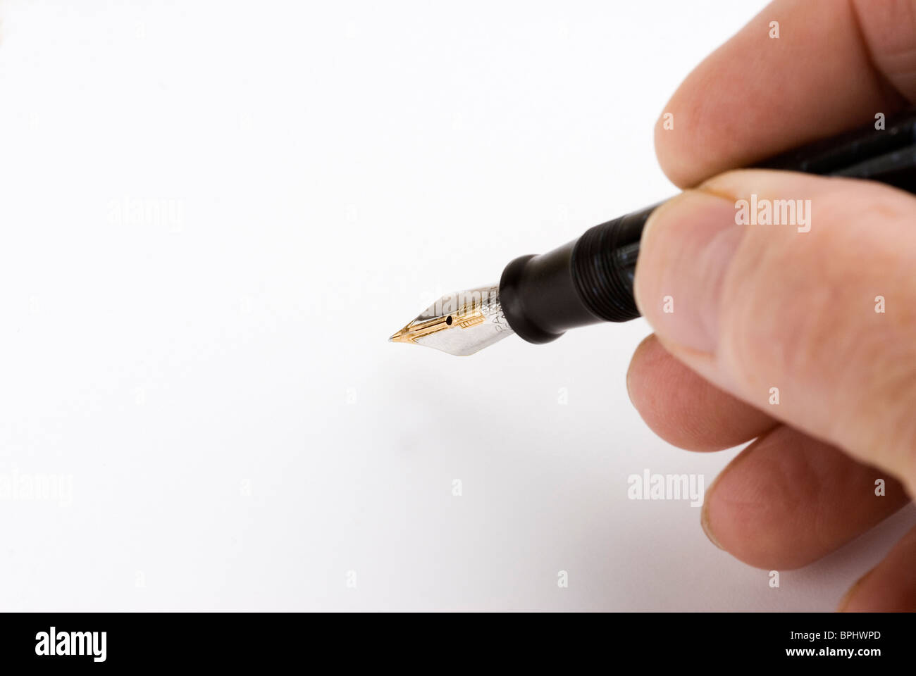 Pen hand fountain hi-res stock photography and images - Alamy
