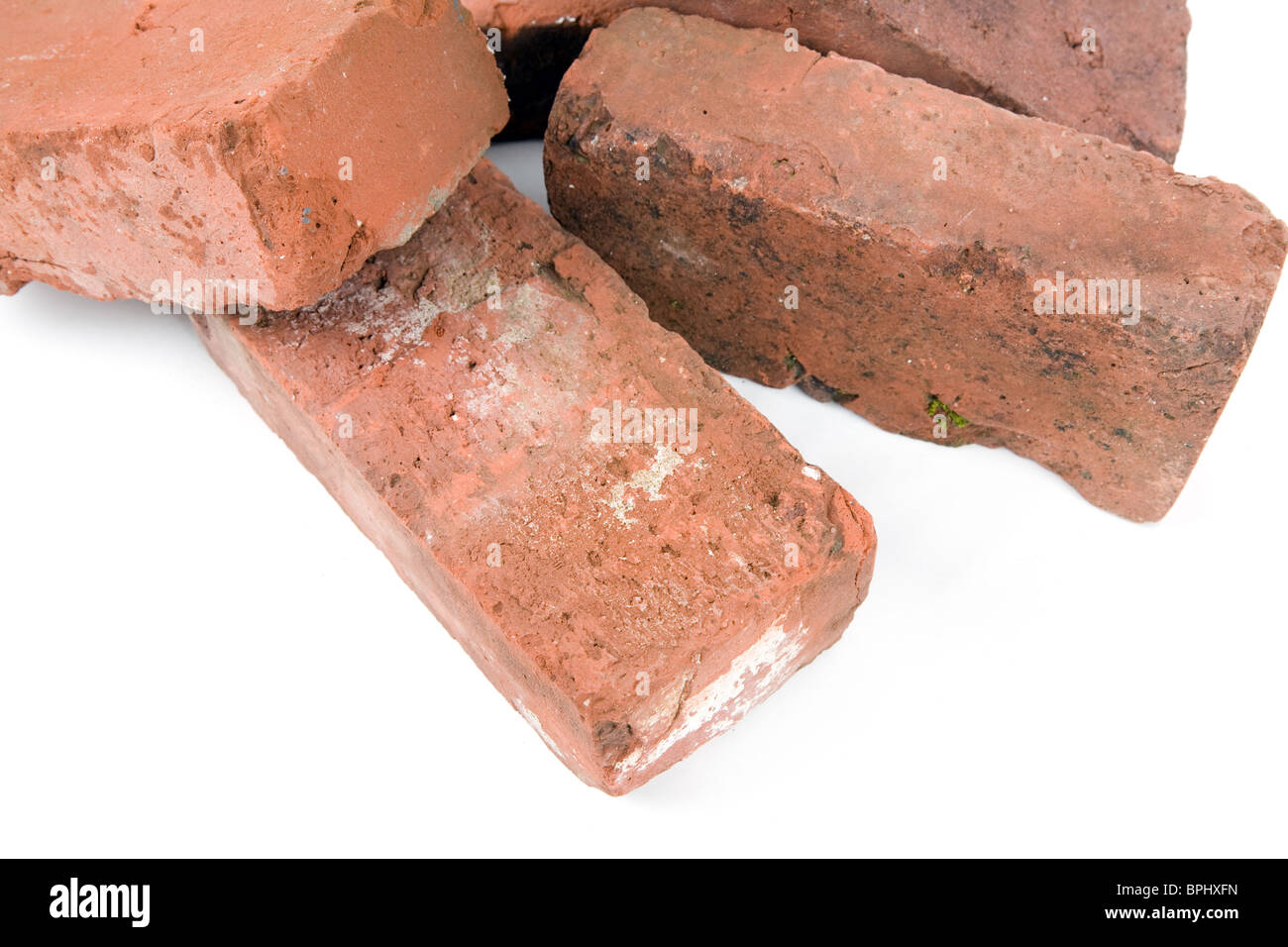Red Brick with white background Stock Photo - Alamy